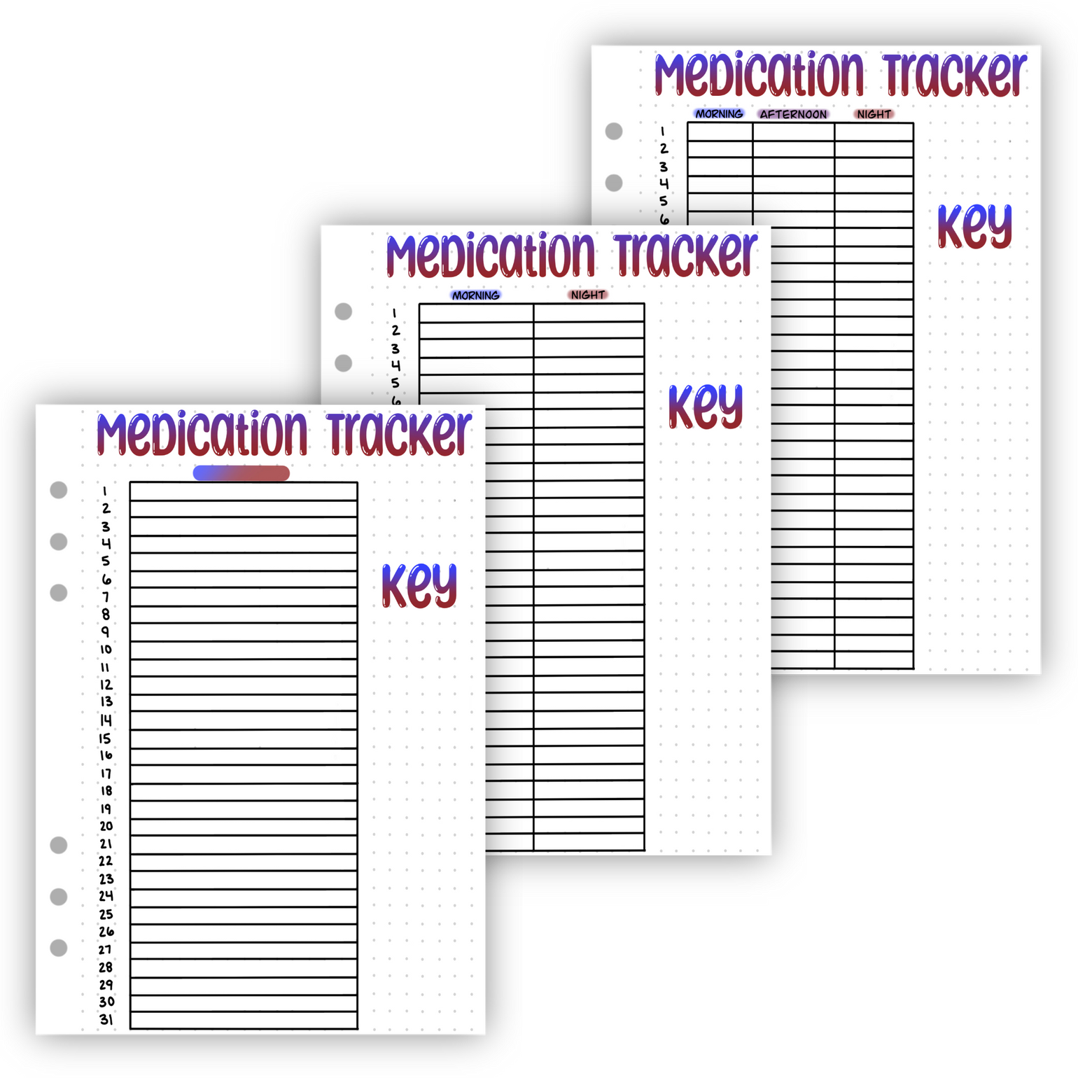 Medication Tracker | Binder-Ready Journal Page