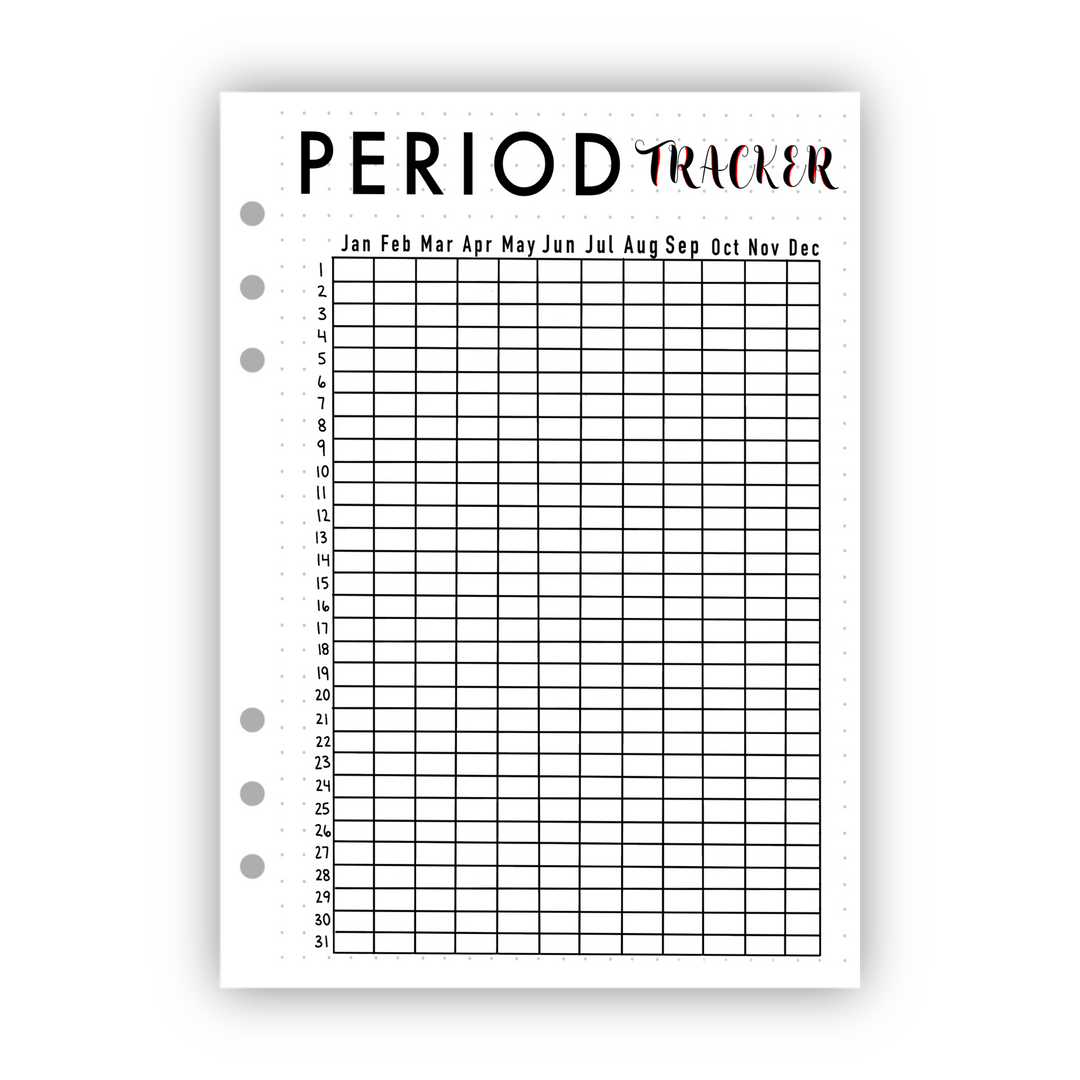 Period Tracker | Binder-Ready Journal Page