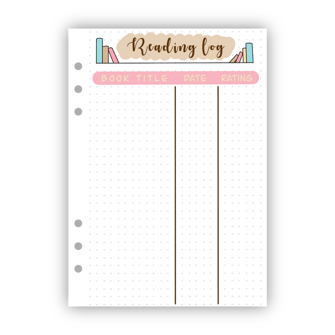 Reading Log – Jessica's Journal