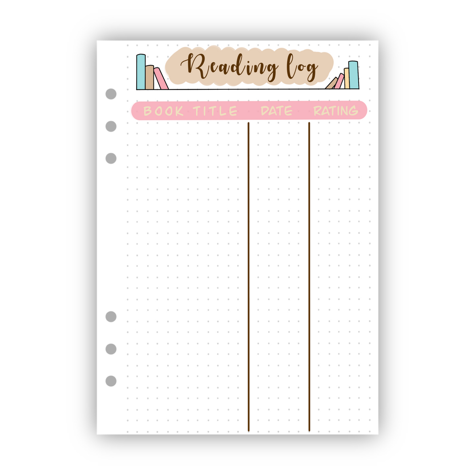 Reading Log – Jessica's Journal