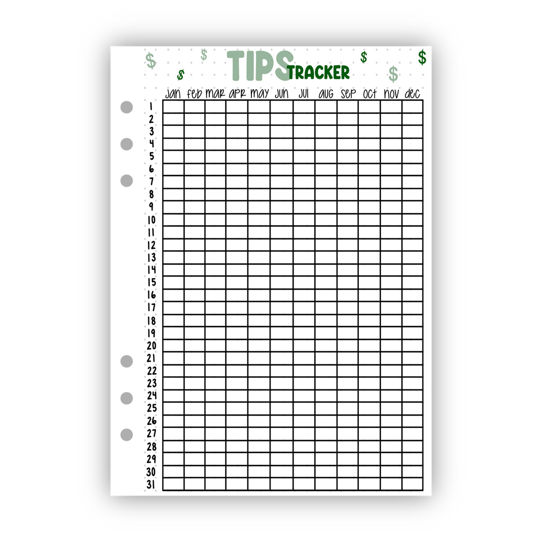 Tips Tracker – Jessica's Journal