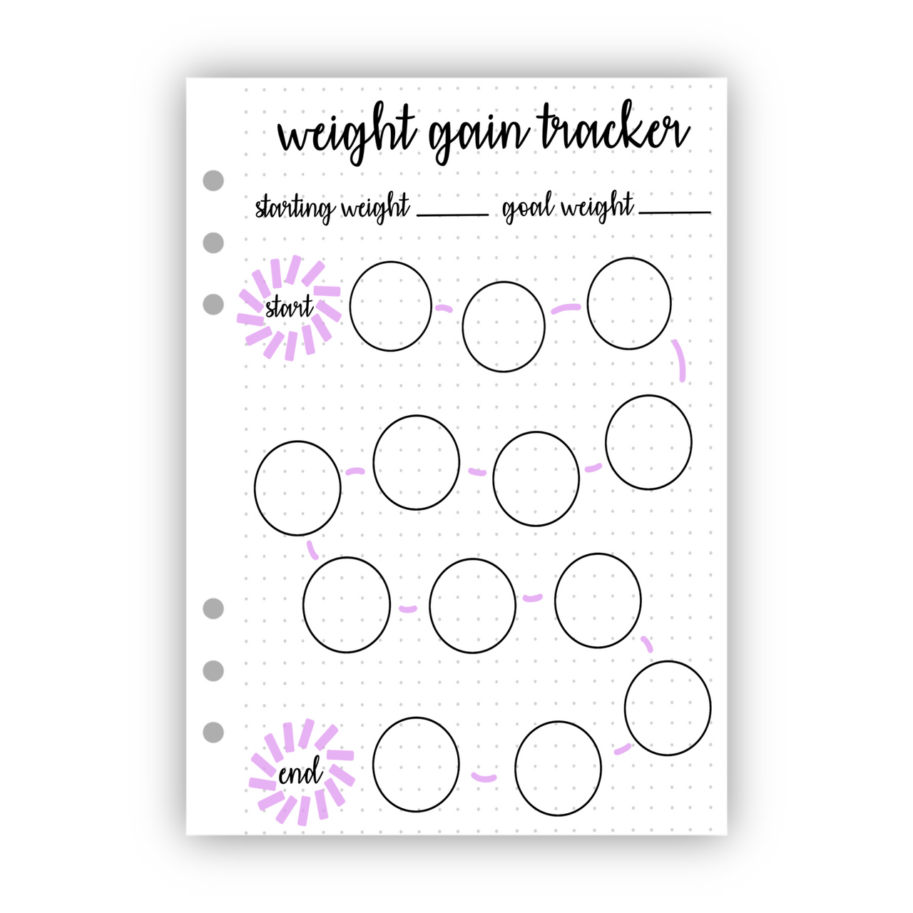 Weight Gain Tracker – Jessica's Journal